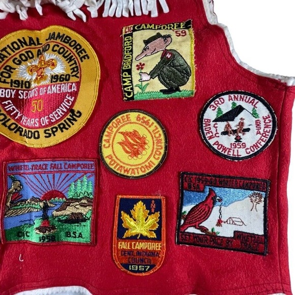 Jackets & Coats | Vintage 195s Boy Scouts Of America Vest W 26 Patches ...